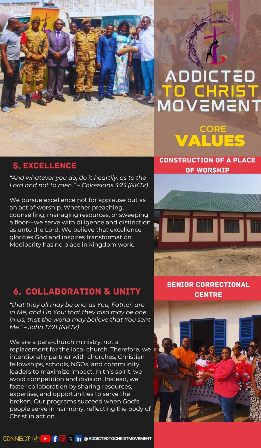Core Values - Addicted To Christ Movement